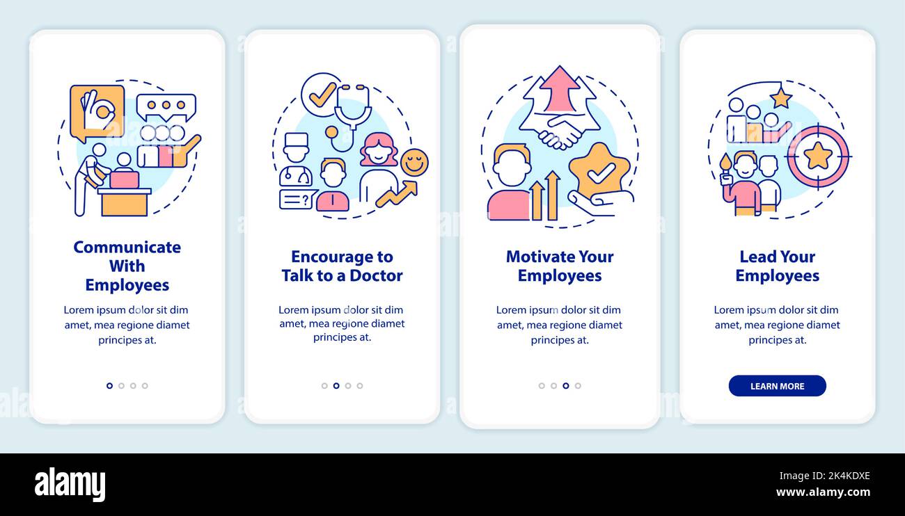 Leaders guide onboarding mobile app screen Stock Vector Image & Art - Alamy