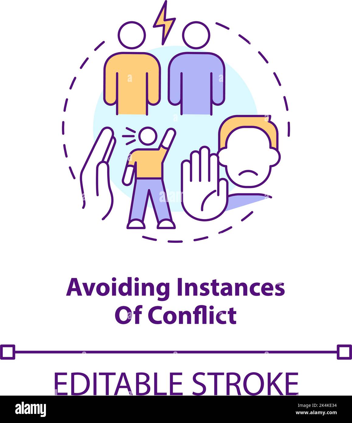 Avoiding instances of conflict concept icon Stock Vector Image & Art ... Avoiding instances of conflict concept icon Stock Vector Image & Art ...