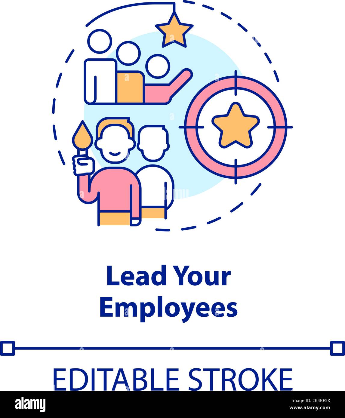 Lead your employees concept icon Stock Vector Image & Art - Alamy