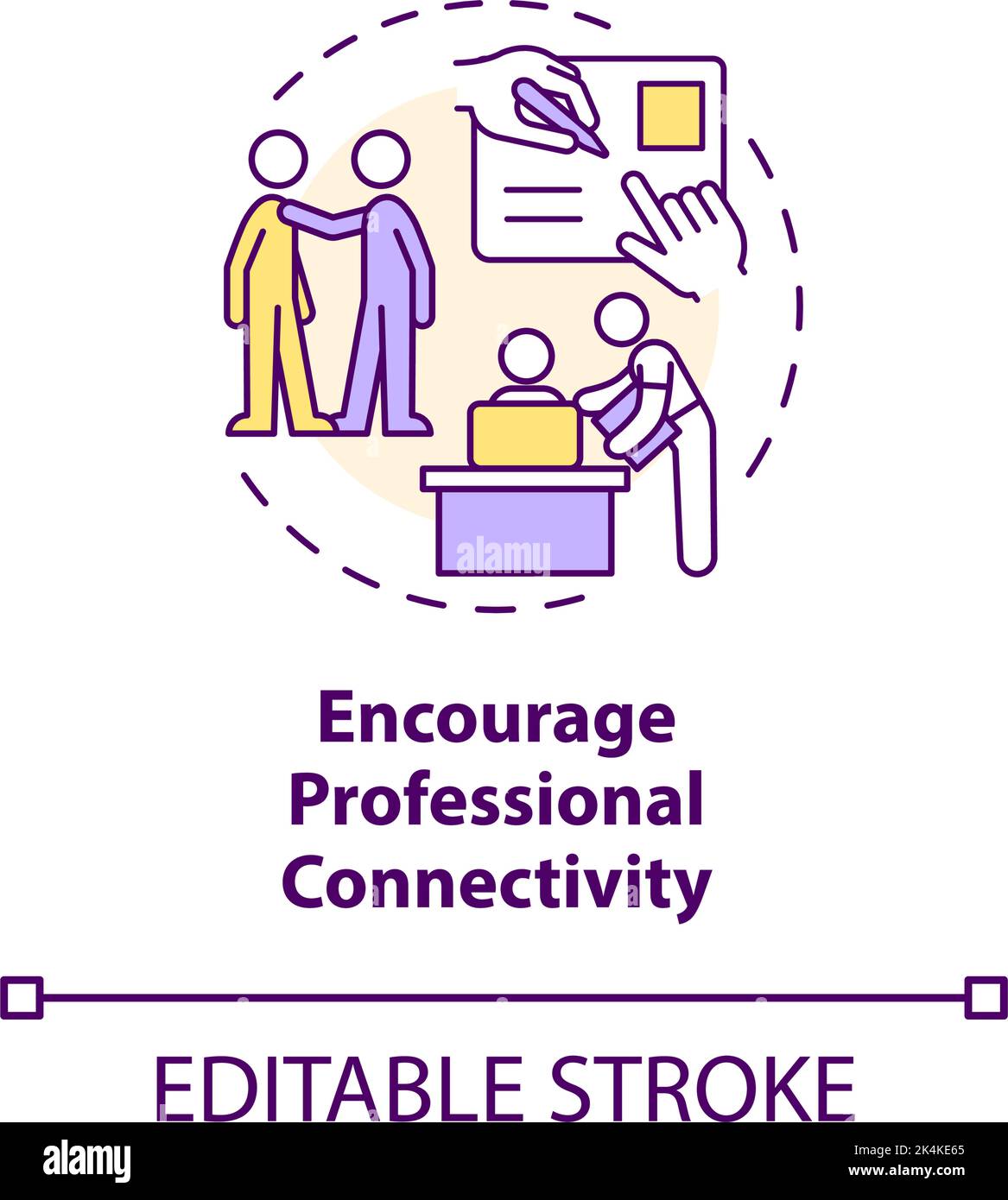 Encourage professional connectivity concept icon Stock Vector Image ...