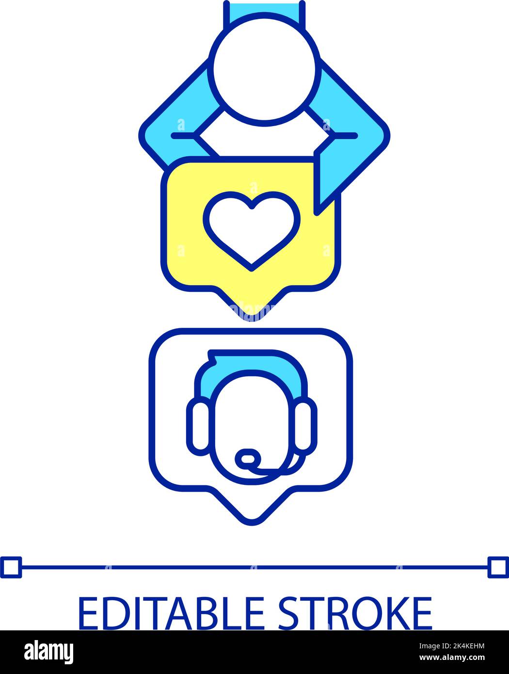 Leads distribution RGB color icon Stock Vector Image & Art - Alamy