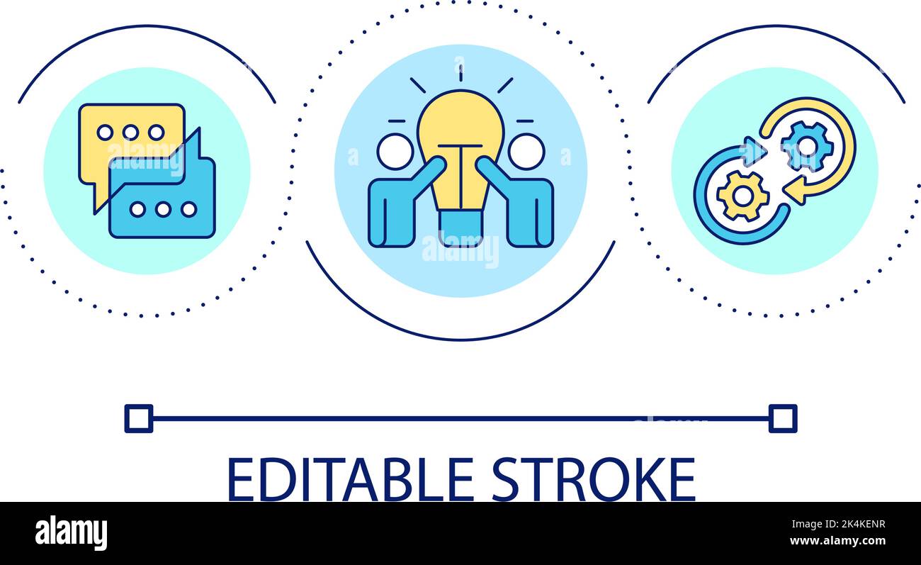 Exchange of ideas loop concept icon Stock Vector Image & Art - Alamy