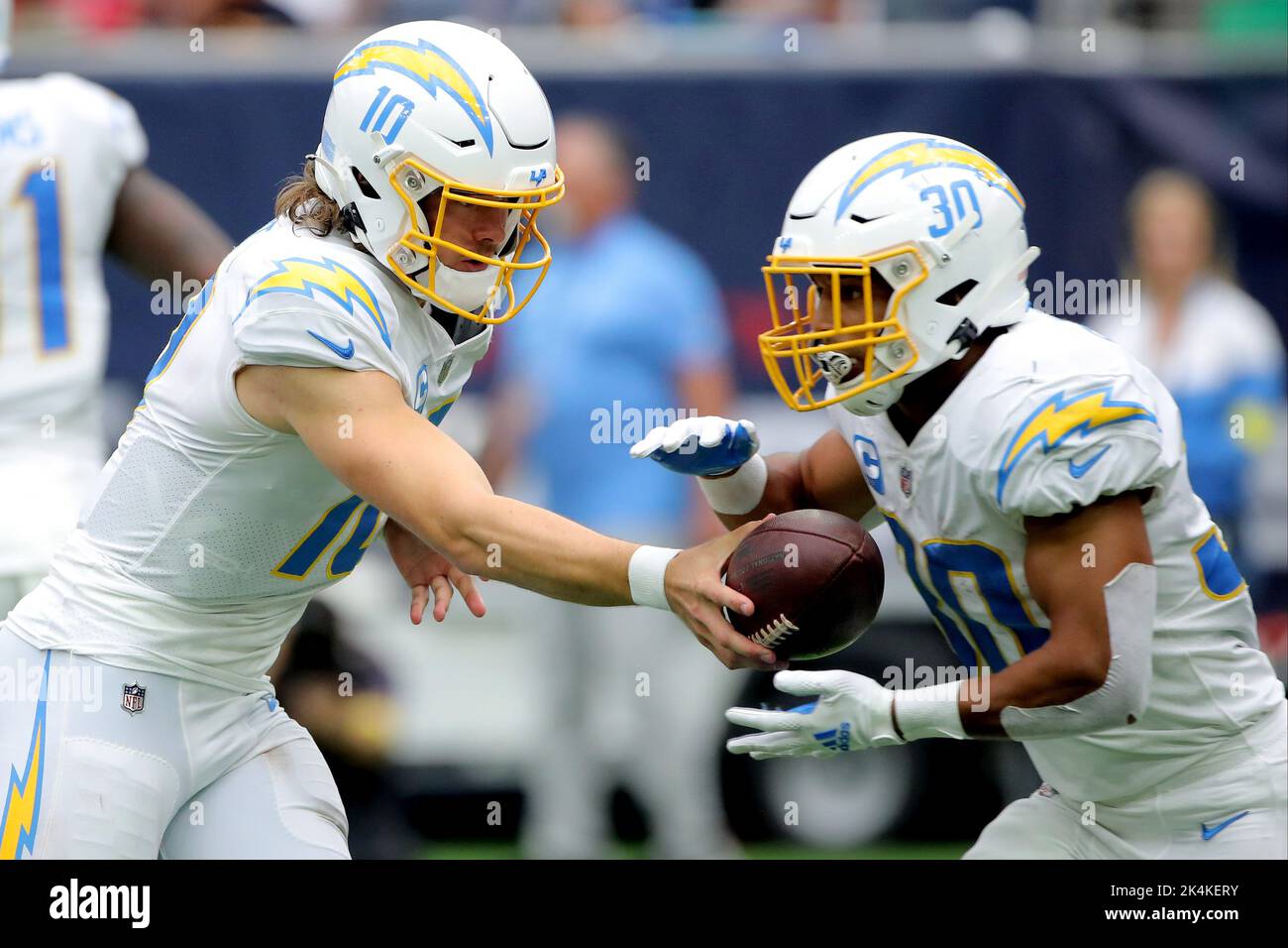 Houston, Texas, USA. 2nd Oct, 2022. Los Angeles Chargers quarterback ...