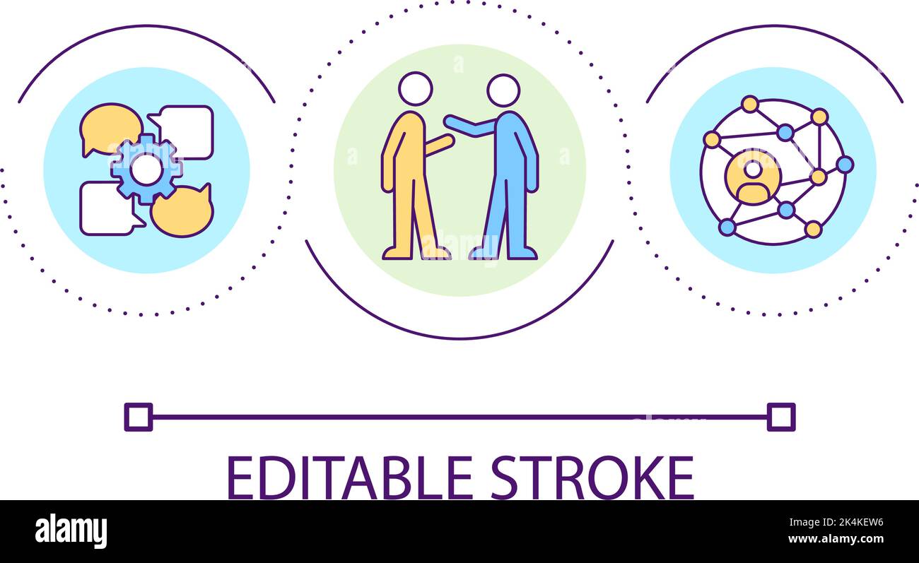 Create social connections loop concept icon Stock Vector Image & Art ...