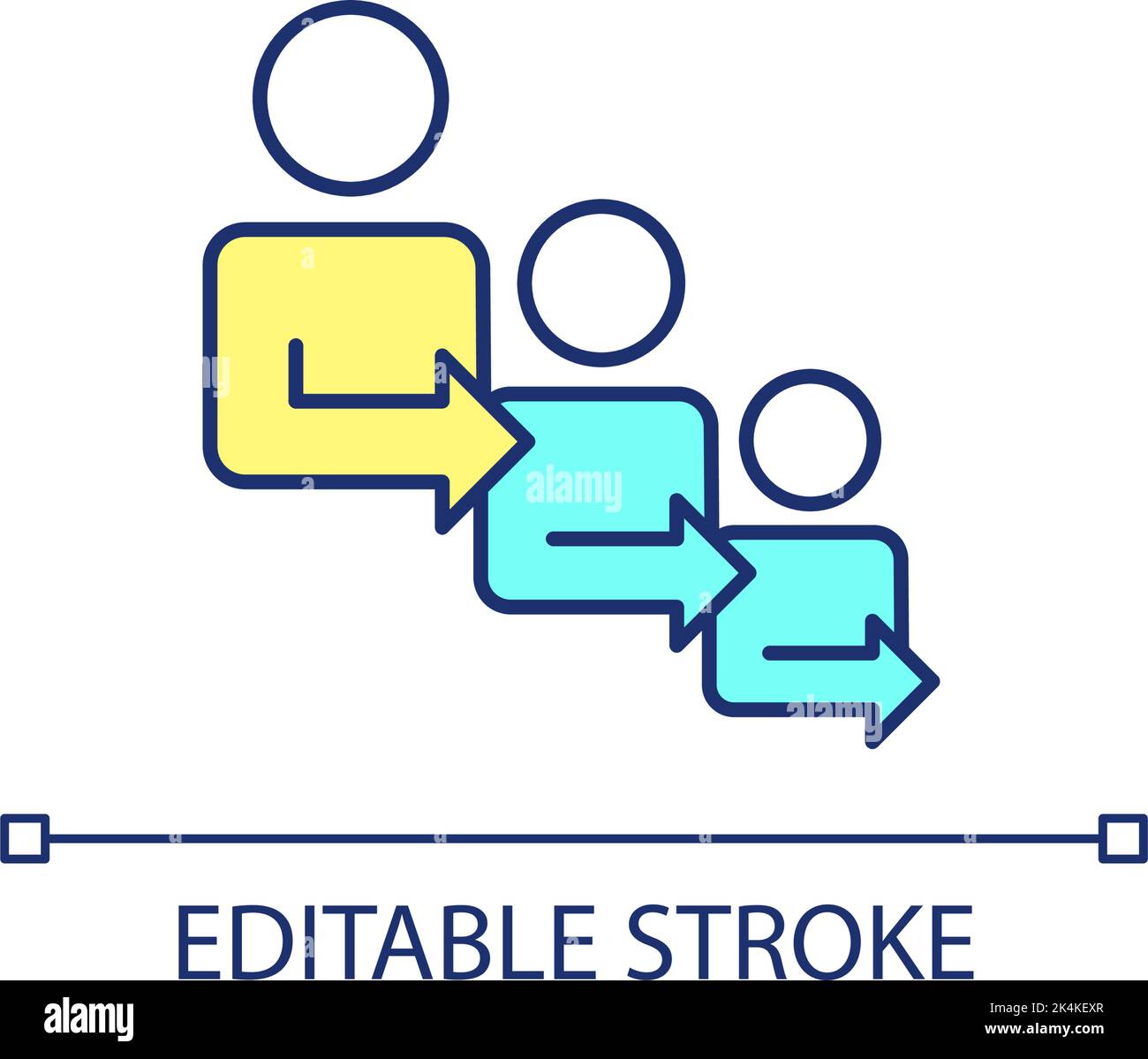 Forming mentor-mentee relationship RGB color icon Stock Vector Image ...