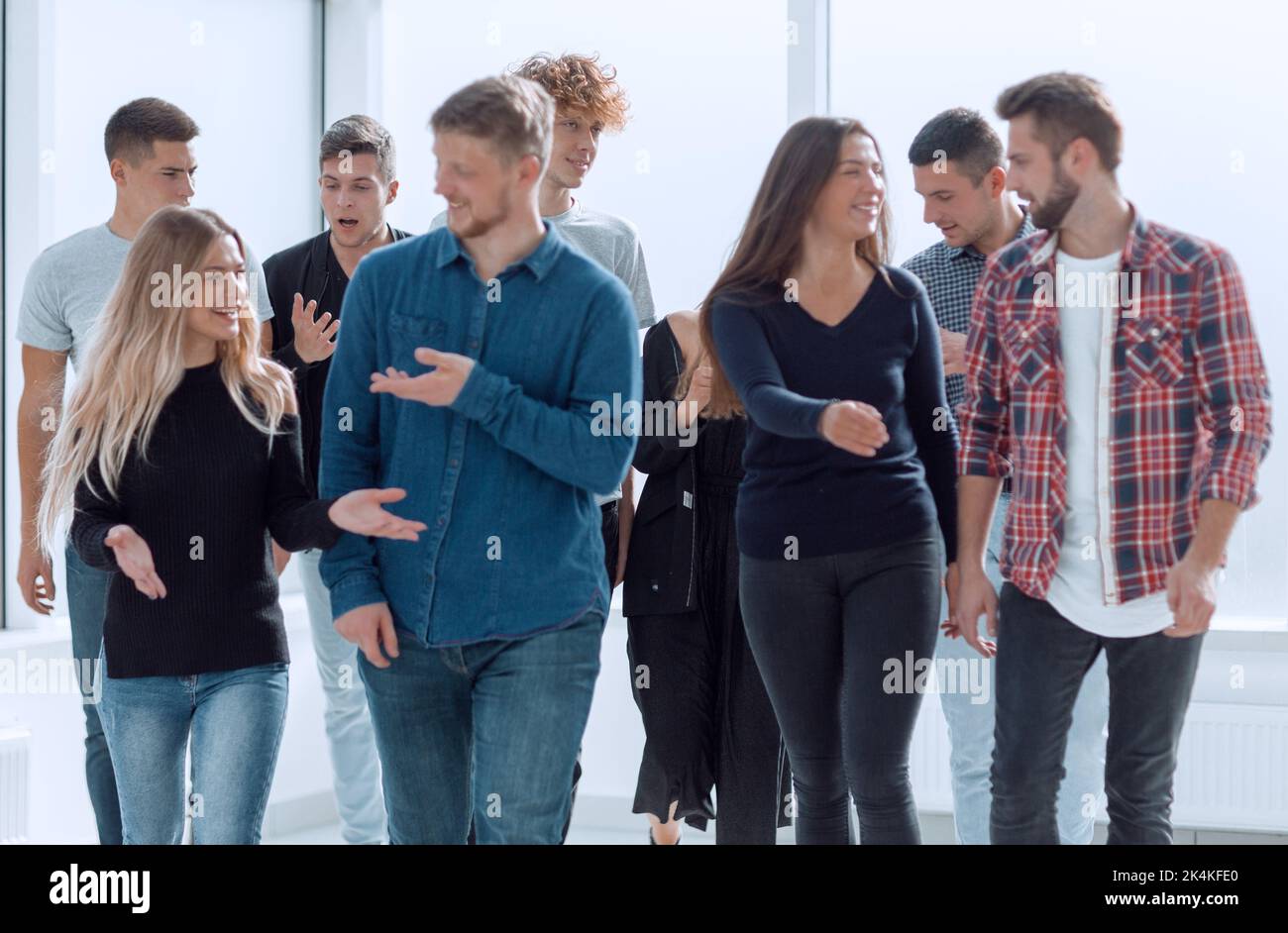 Happy diverse business people walking hi-res stock photography and ...