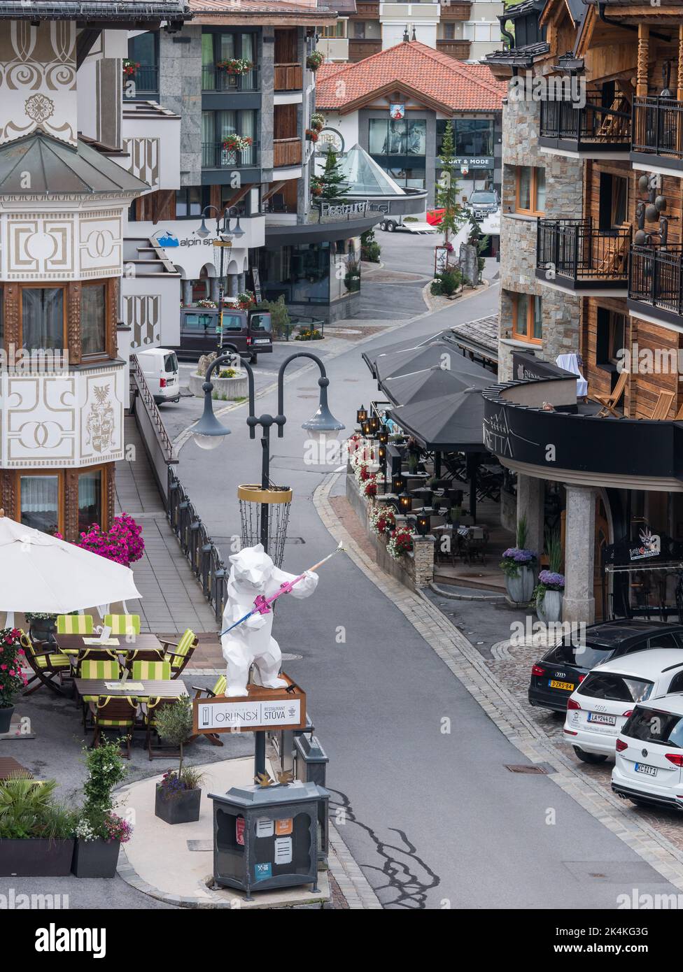 Main street in Ischgl, Tyrol, Austria Stock Photo - Alamy
