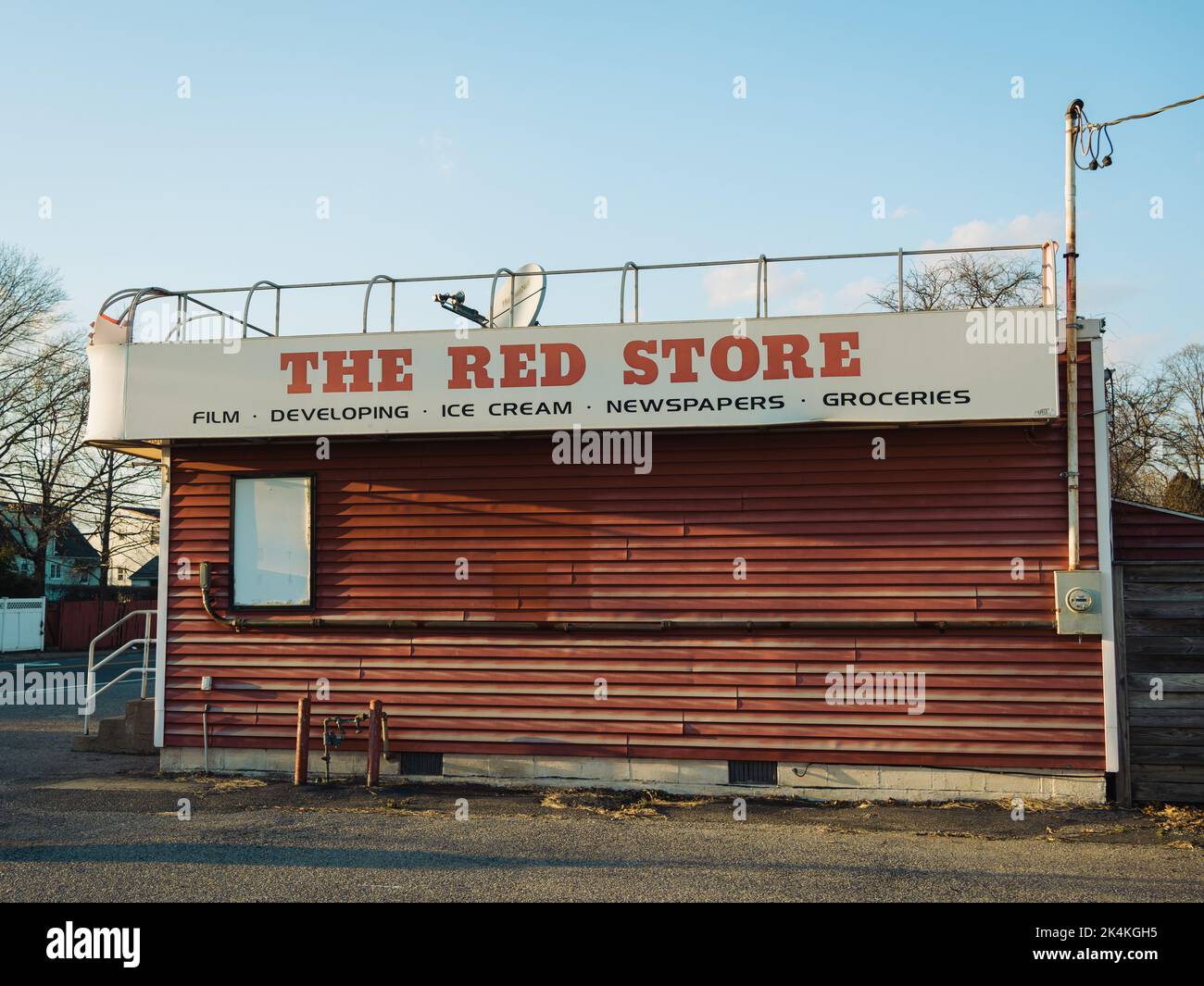 The Red Store, Long Beach, New York Stock Photo - Alamy