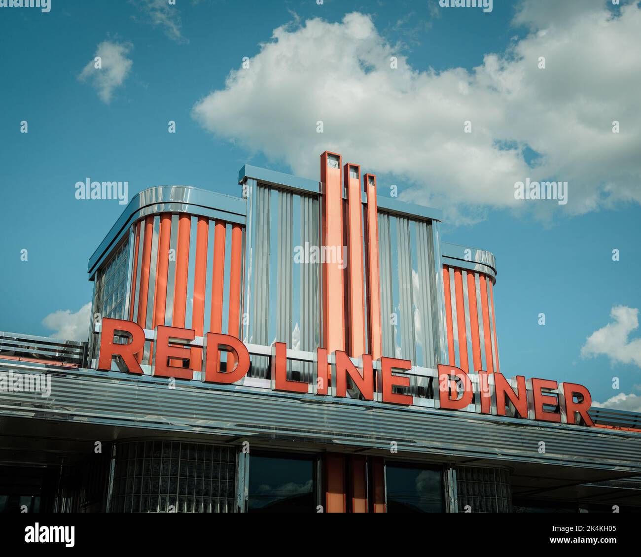 Red Line Diner vintage sign, Fishkill, New York Stock Photo - Alamy