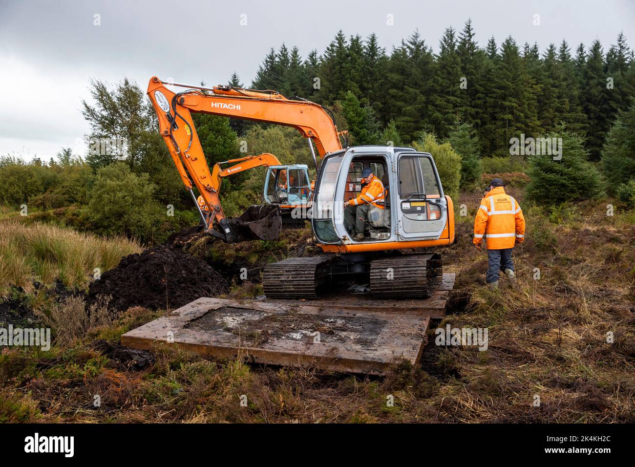 Excavators at Bragan bog near Emyvale in Co Monaghan, as a new search ...