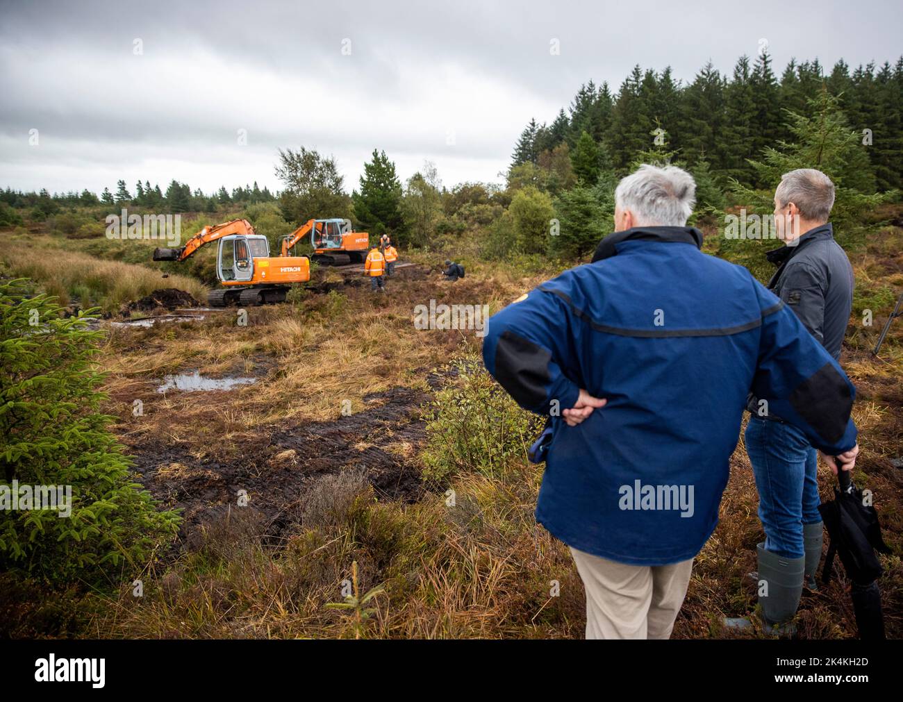 Oliver McVeigh (left), brother of Columba McVeigh, visiting the search ...