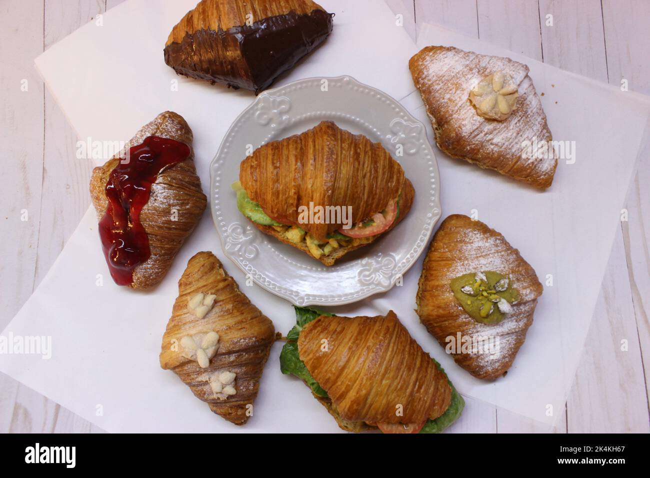 Mixed donut box with different flavors Stock Photo - Alamy