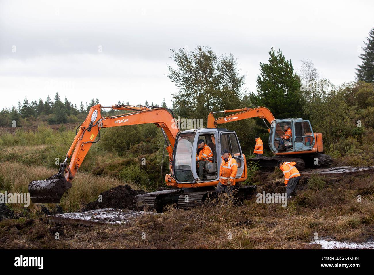 Excavators at Bragan bog near Emyvale in Co Monaghan, as a new search ...