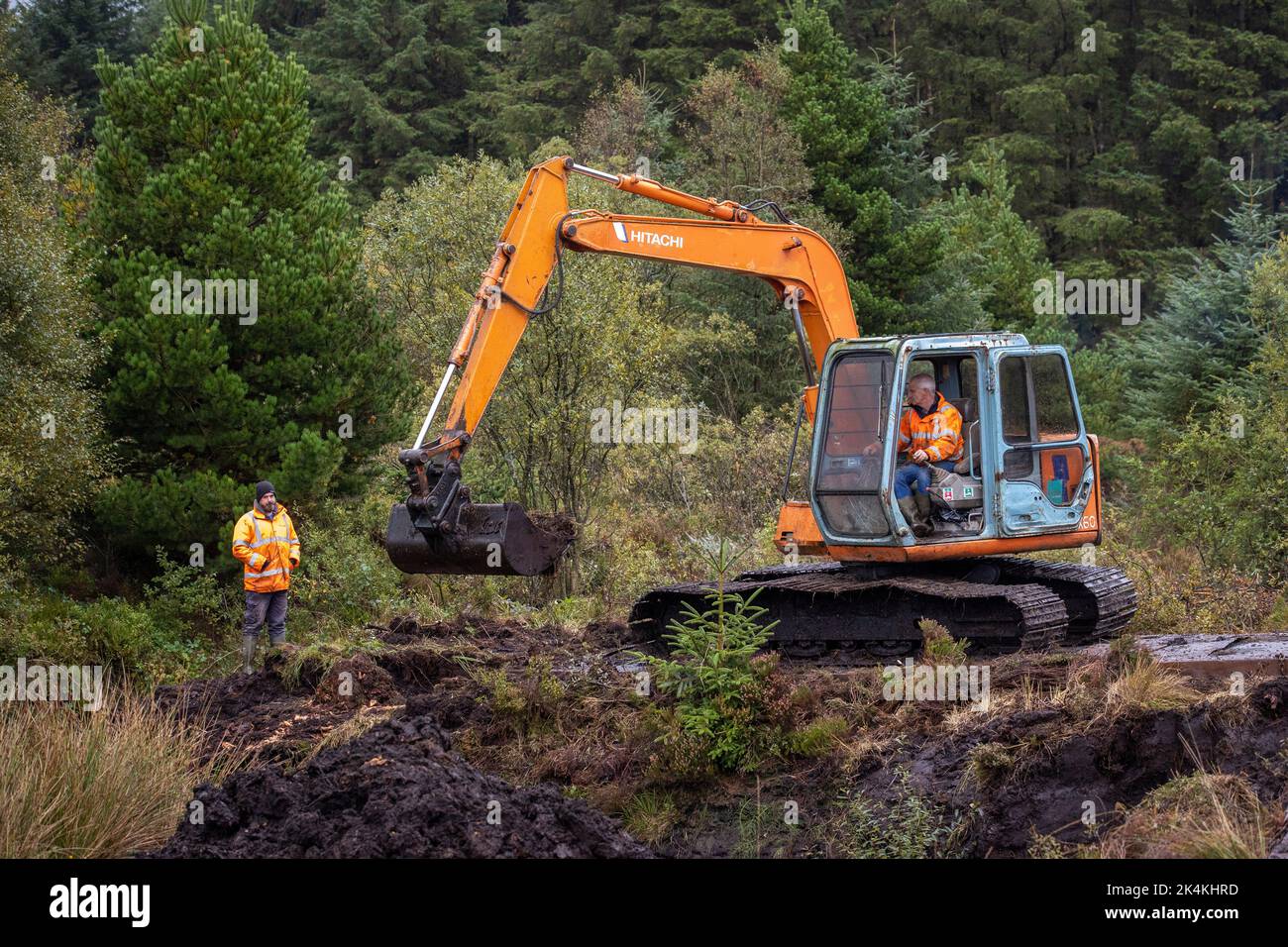 Excavators at Bragan bog near Emyvale in Co Monaghan, as a new search ...