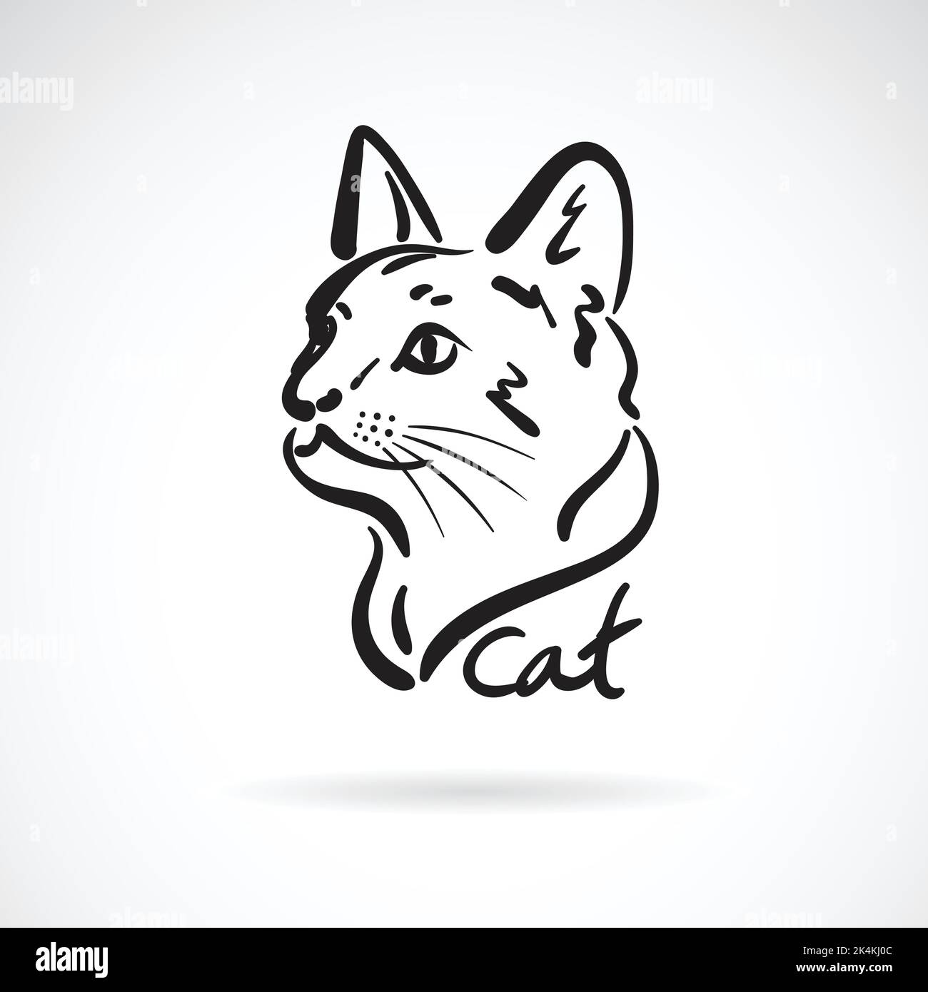 Vector of a cat head on white background. Pet. Animal. Easy editable layered vector illustration ...