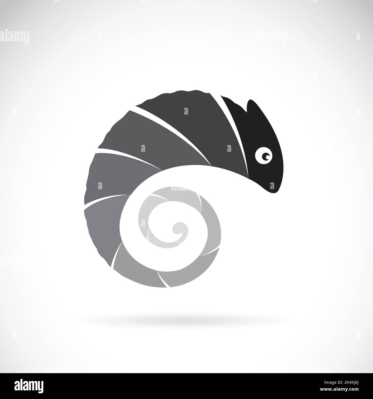Vector of chameleon design on white background. Easy editable layered ...