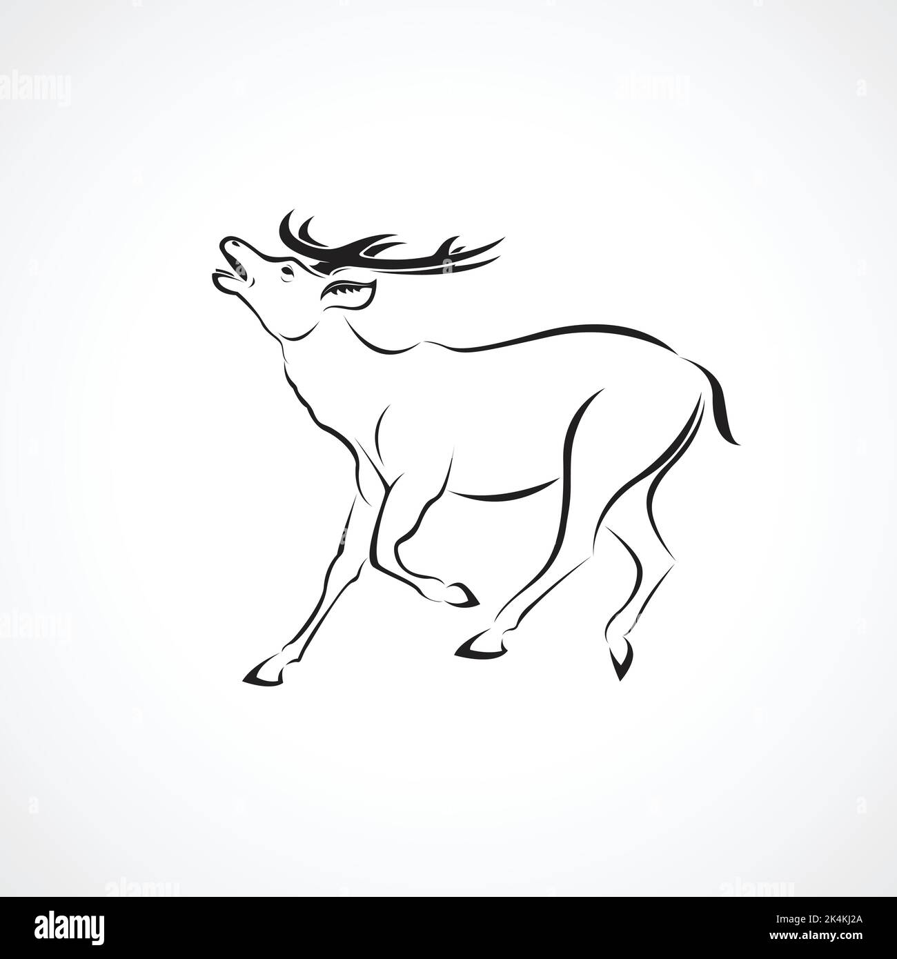Vector of a deer design on white background. Wild Animals. Easy ...