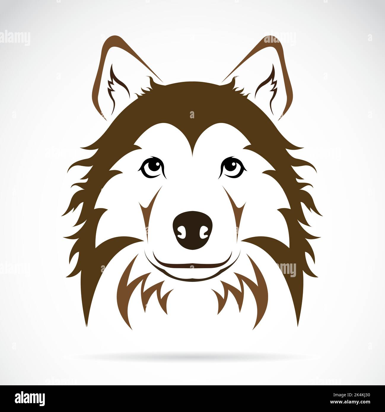 Vector image of a dog on white background. Easy editable layered vector ...