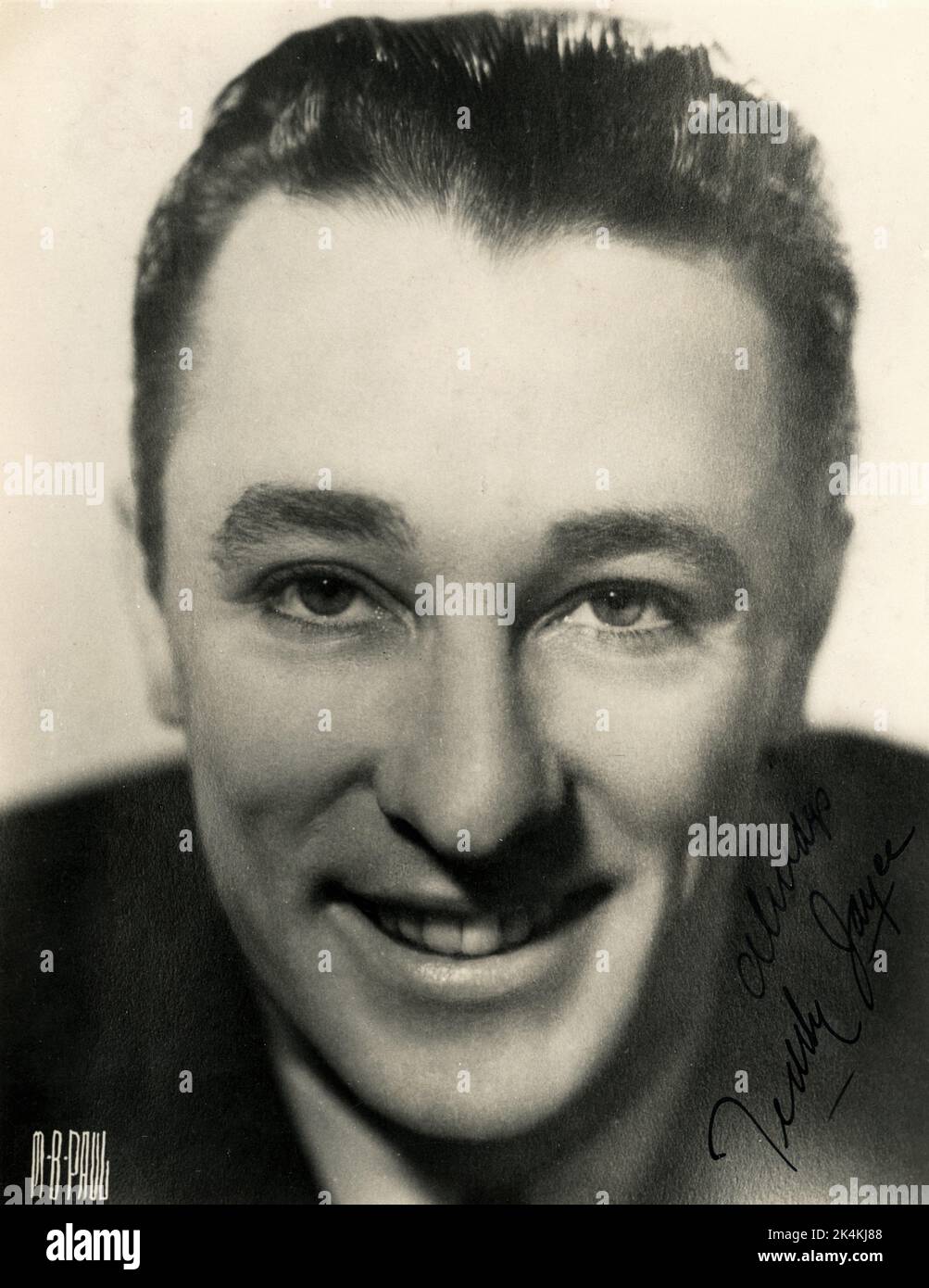 Bandleader / Actor TEDDY JOYCE circa 1934 Portrait by M.B. PAUL Stock ...
