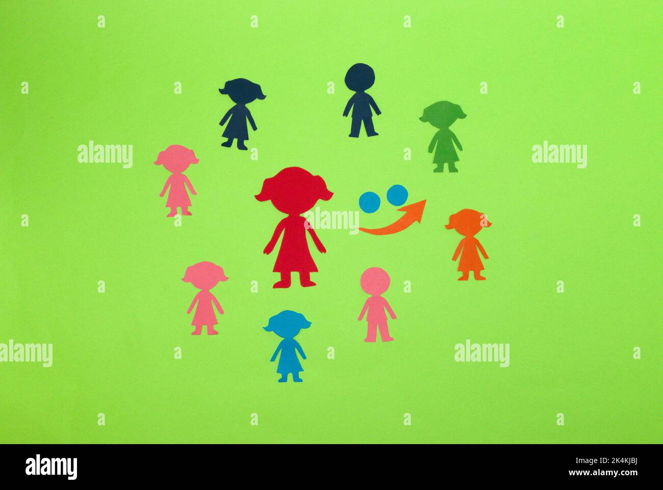 business woman with her team, good mood has a good effect on work ...