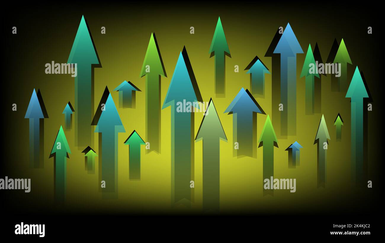 Yellow arrows vector vectors hi-res stock photography and images - Alamy