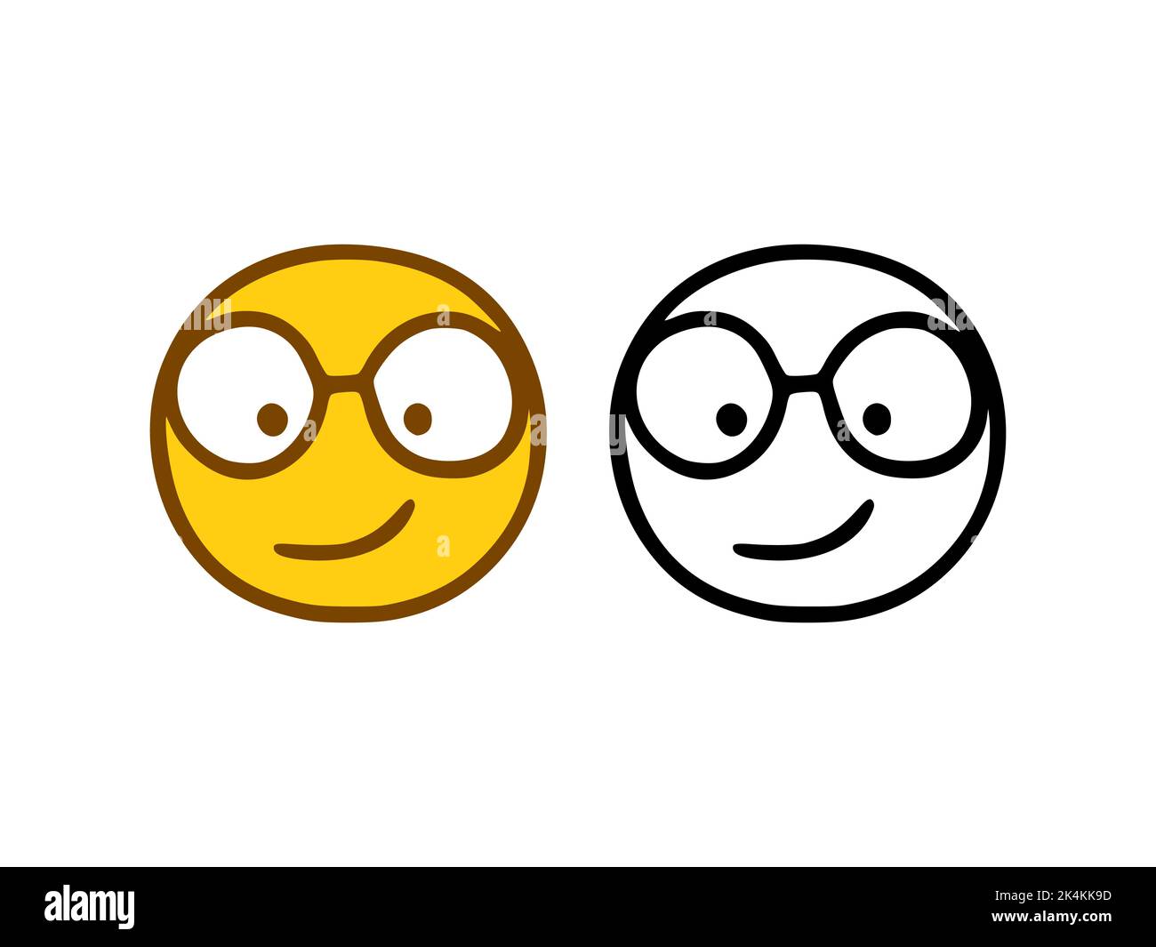 Fancy emoticon in doodle style isolated on white background Stock ...