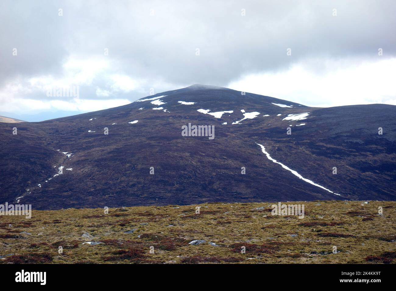The Northern Face of the Munro 'Beinn Dearg' from the Remote Corbett ...