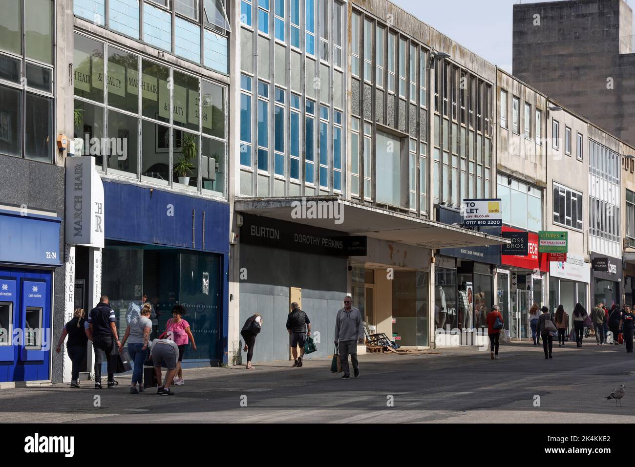 Three empty retail units stand side by side in New George Street ...
