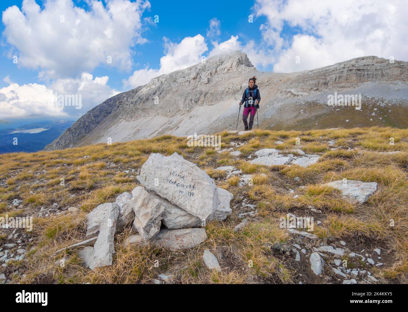 Monte Corvo (Italy) - High peak in the mountain range named Gran Sasso ...