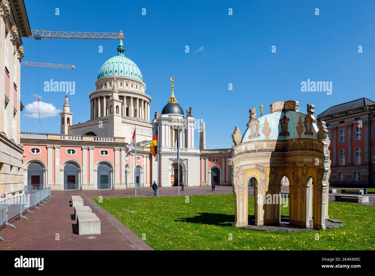 Potsdam City Palace and Brandenburg State Parliament, with the dome of ...