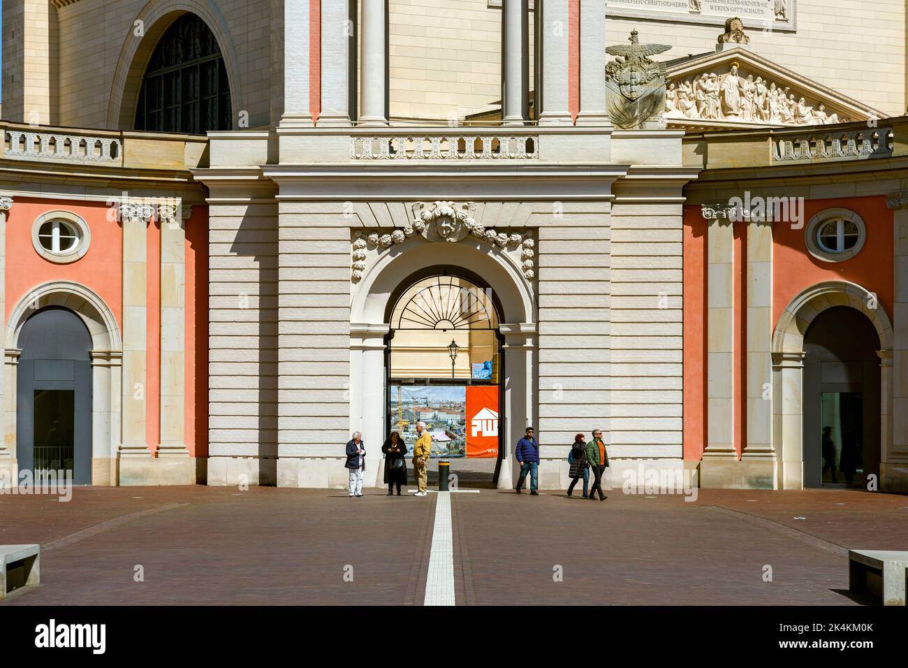 Potsdam city palace and Brandenburg state parliament, inner courtyard ...