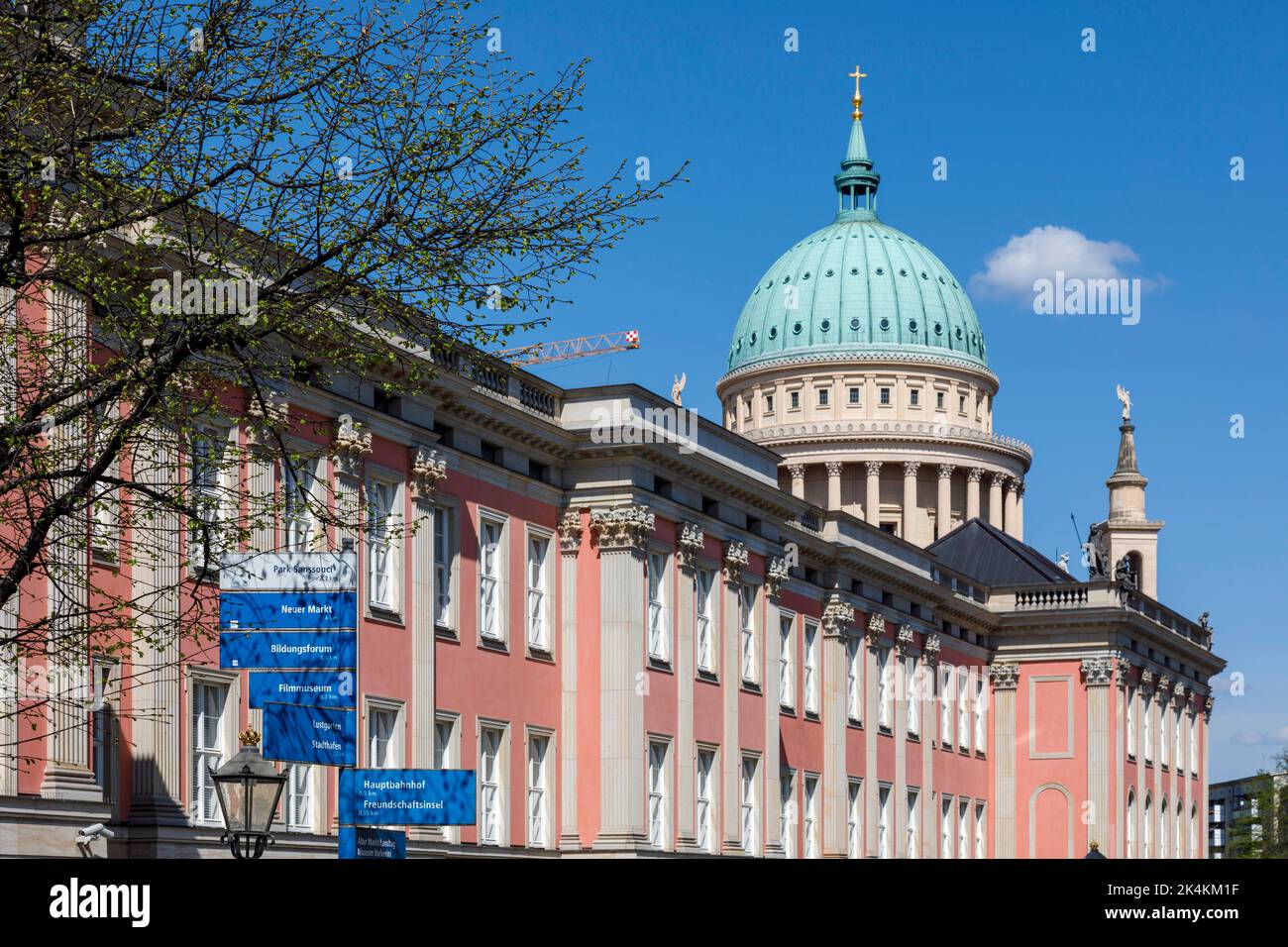 Potsdam City Palace and Brandenburg State Parliament, with the dome of ...