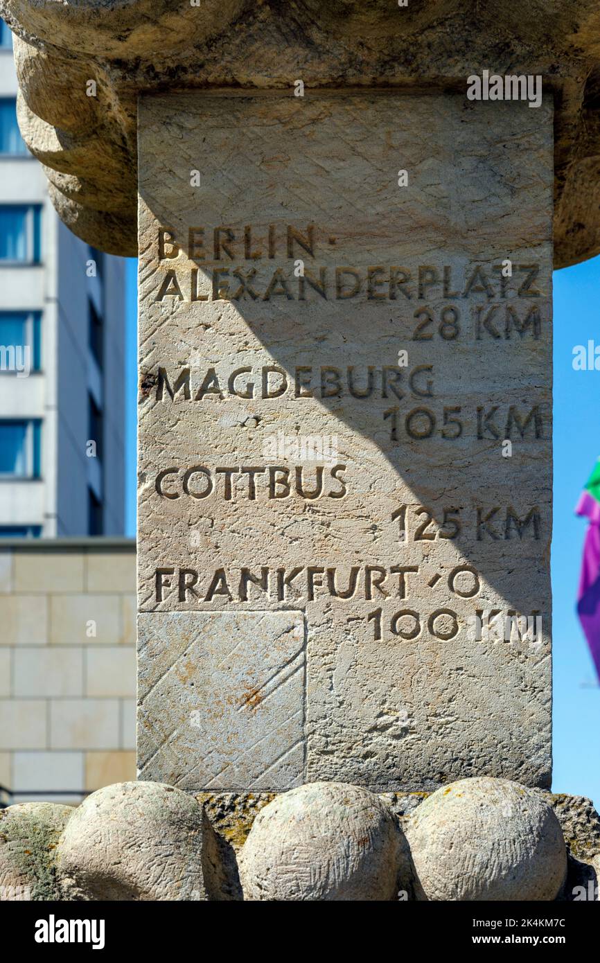 Postmile column in the center of Potsdam Stock Photo - Alamy