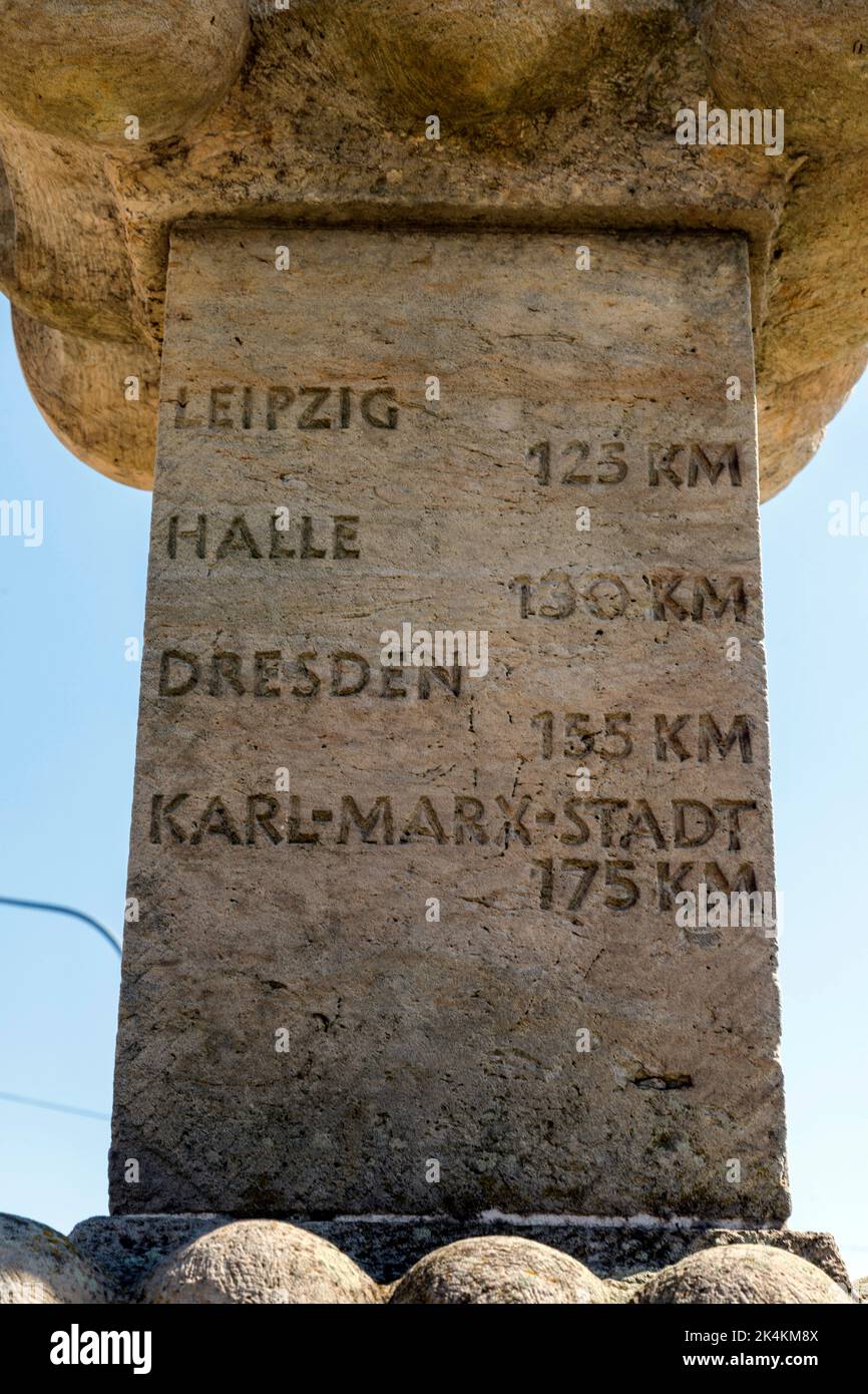 Postmile column in the center of Potsdam Stock Photo - Alamy