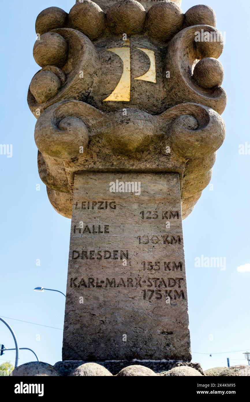 Postmile column in the center of Potsdam Stock Photo - Alamy