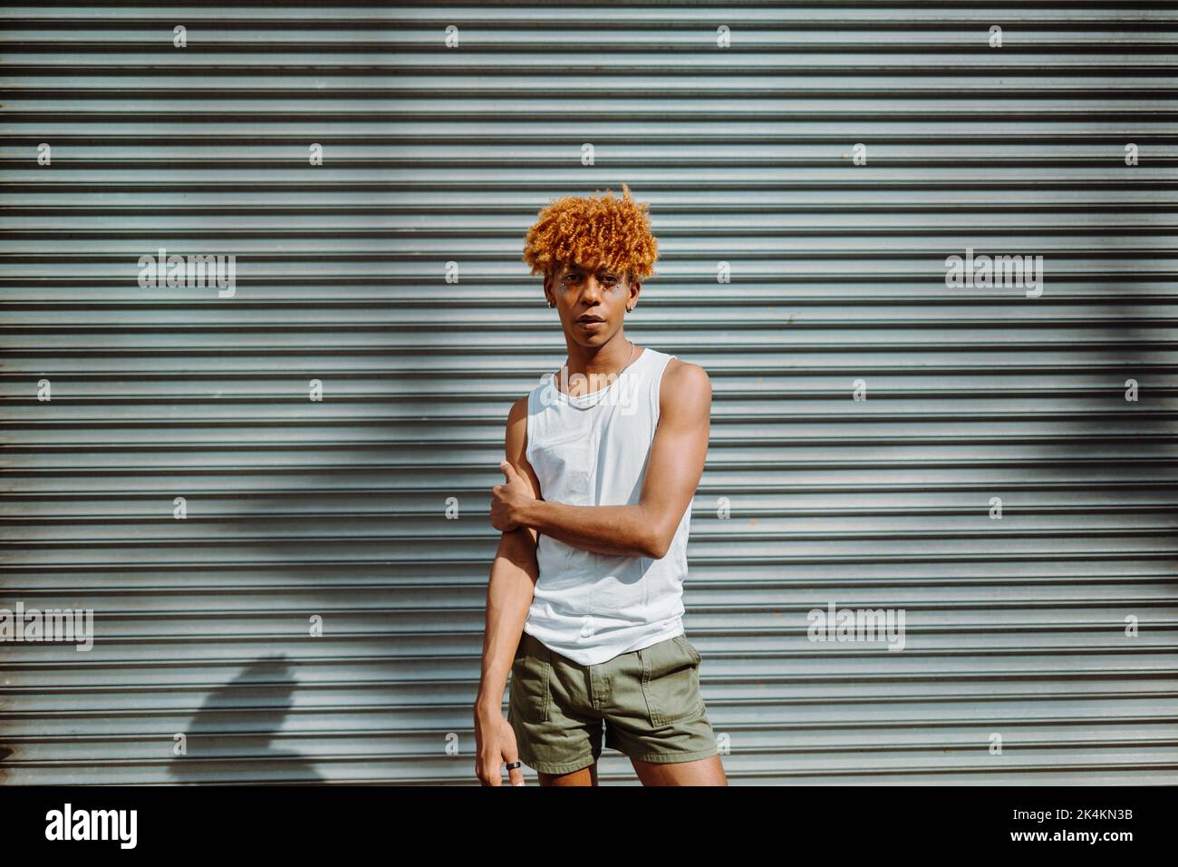 portrait of handsome teen man with nice appearance and stylish makeup ...