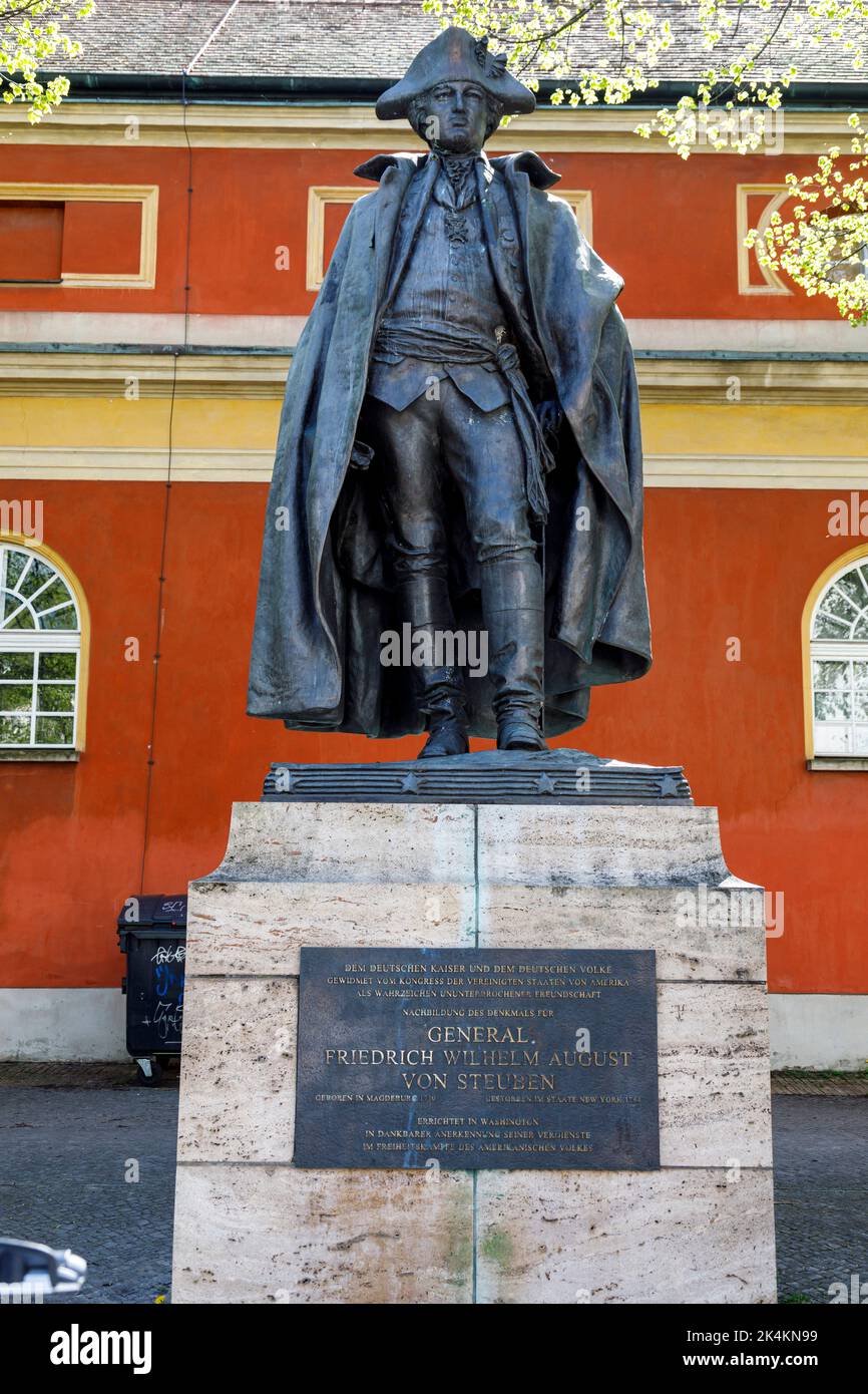 Steuben Monument in Potsdam, statue of General Friedrich Wilhelm August ...