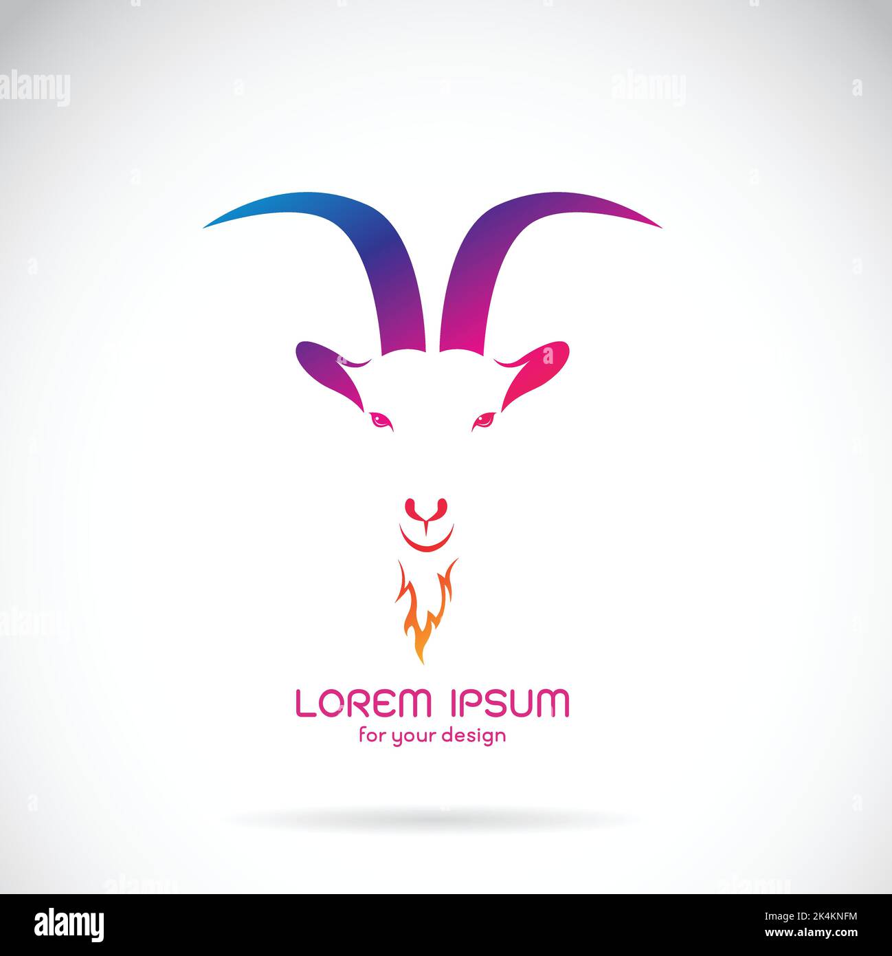 Vector of a goat head on white background. Animal design. Easy editable ...