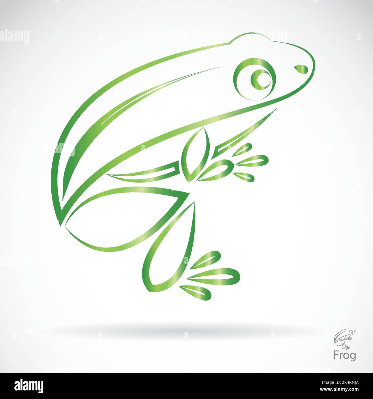 Vector image of a frog on a white background. Easy editable layered ...