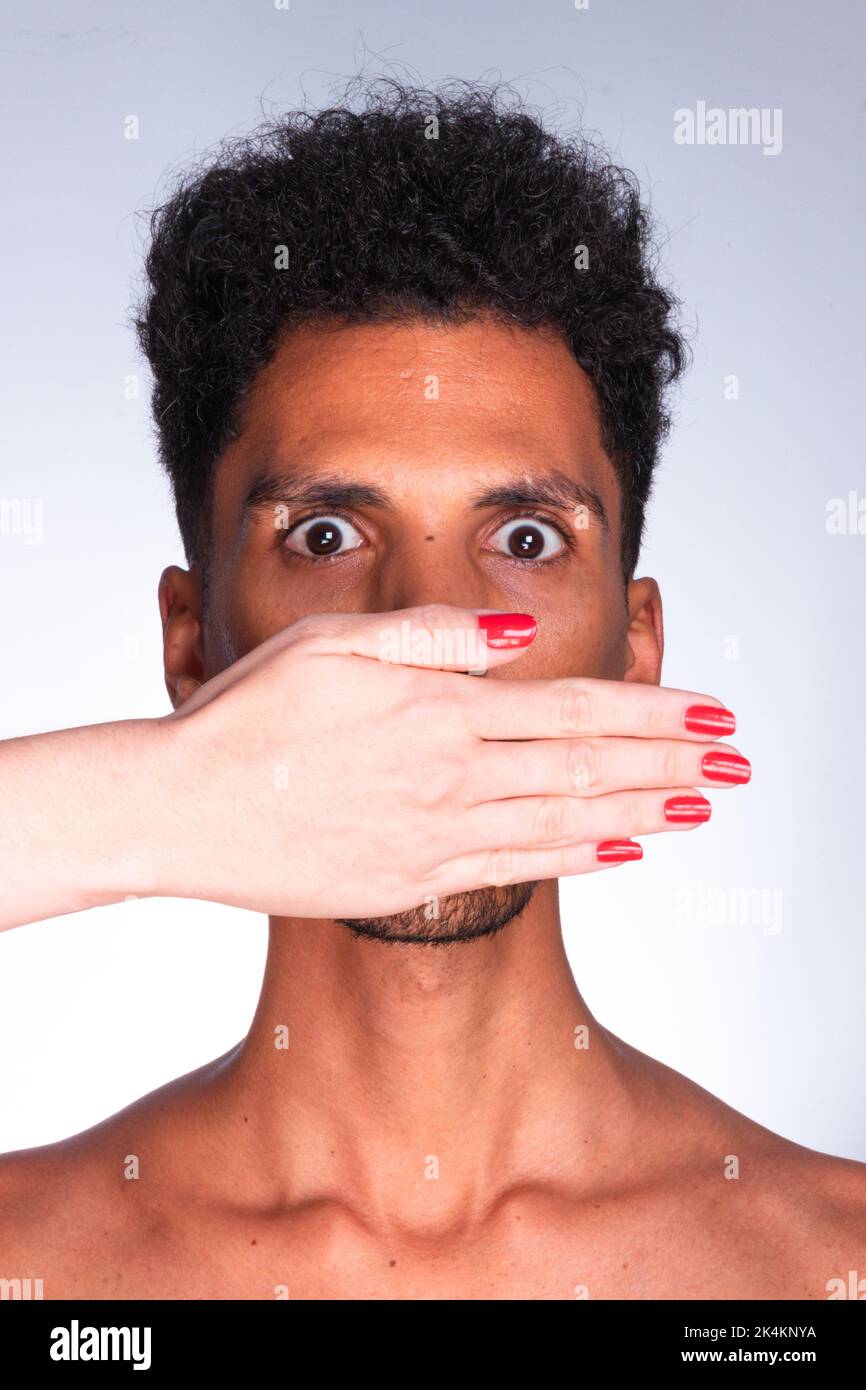 Black Conscience Day Portrait Of Afro Black Person Looking And Making