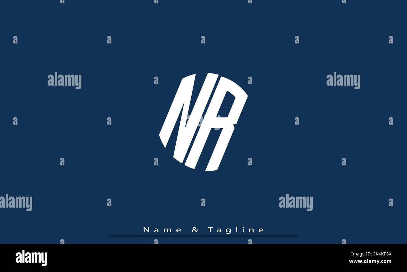 Alphabet letters Initials Monogram logo NR , RN Stock Vector Image ...