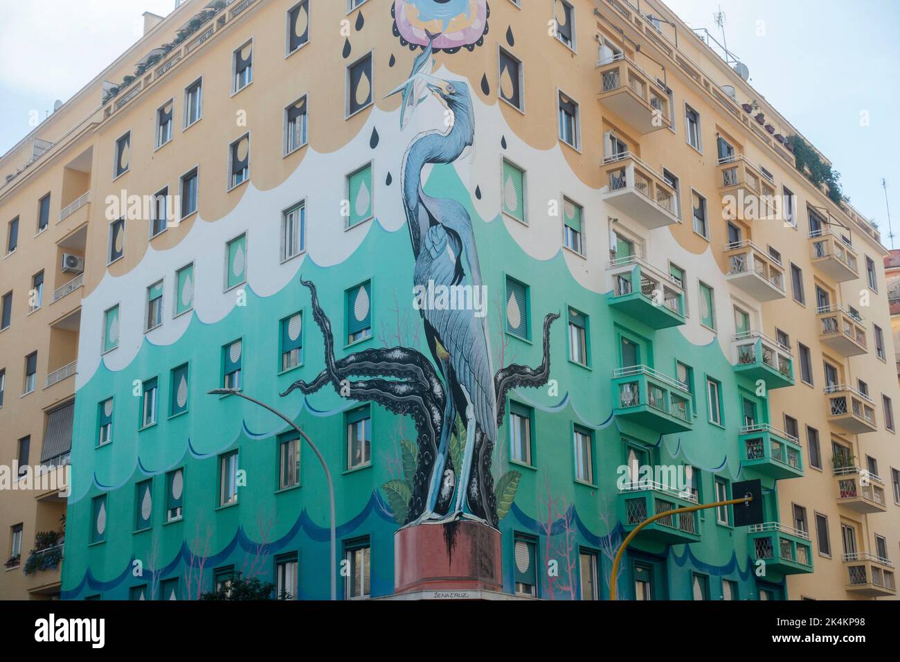 Graffiti Art on a building in Rome, Ostiense, Garbatella Stock Photo ...