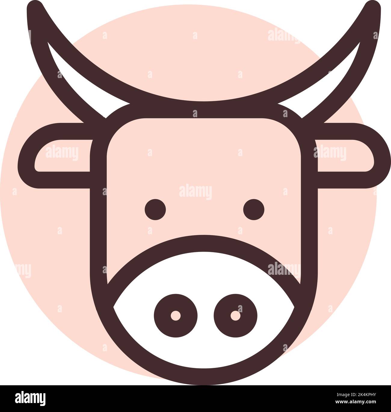 Head on view bull Stock Vector Images - Alamy