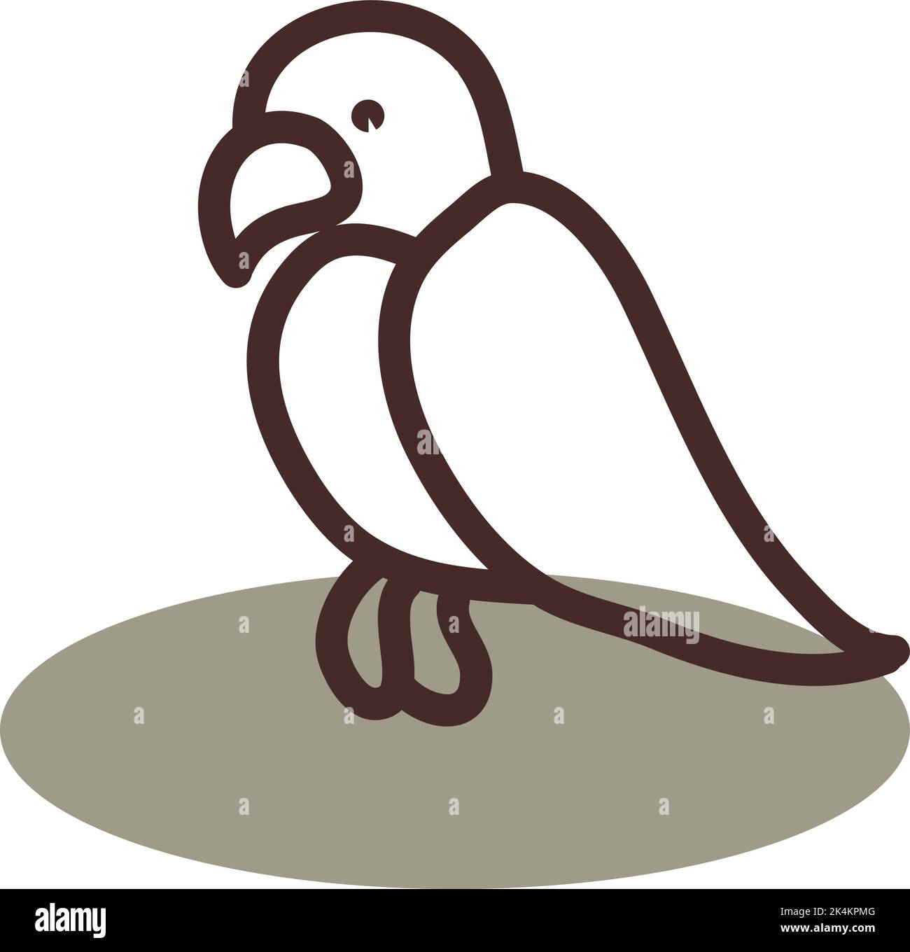 Brown bird, illustration, vector on a white background Stock Vector ...