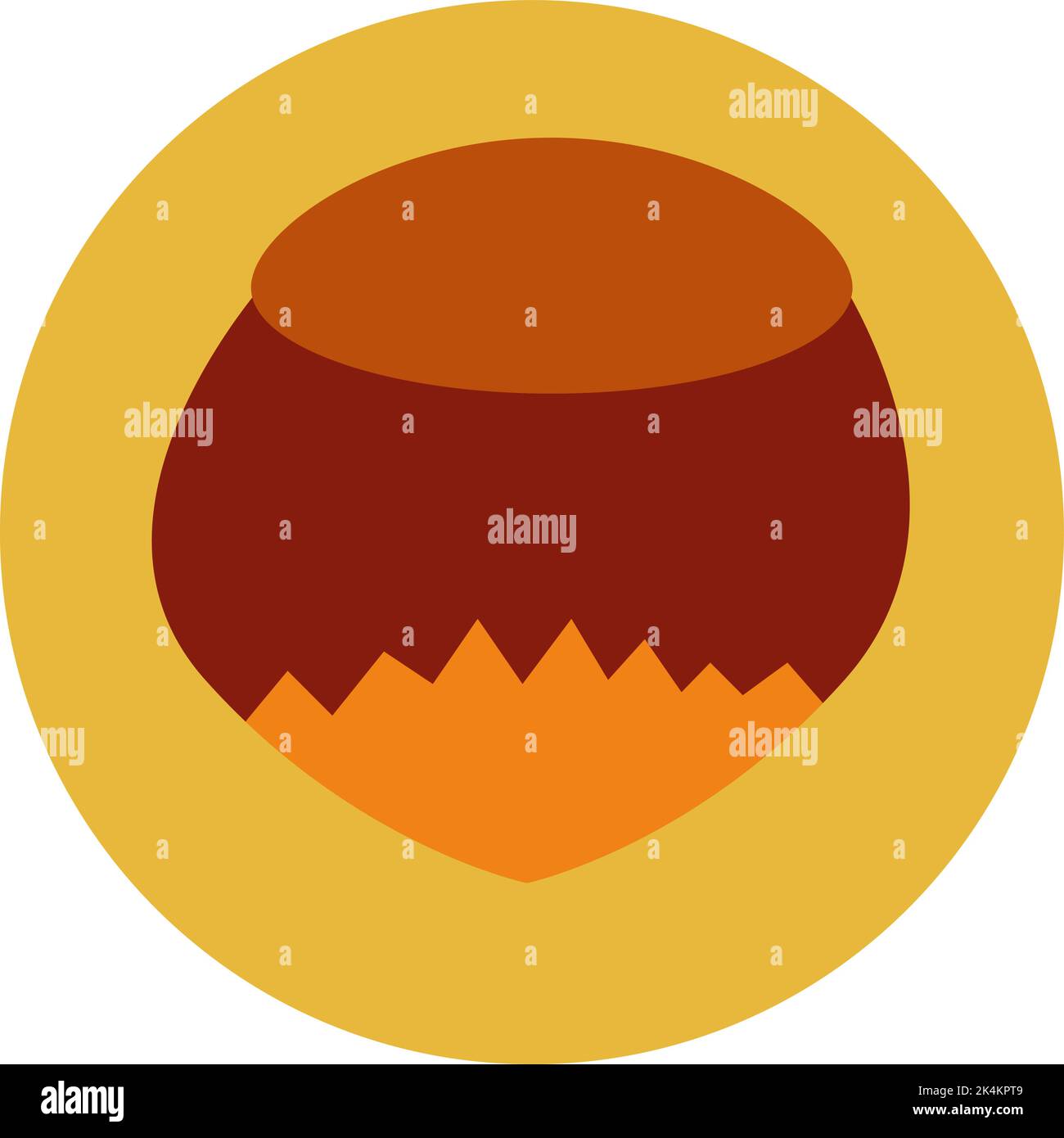 Brown hazelnut, illustration, vector on a white background Stock Vector ...