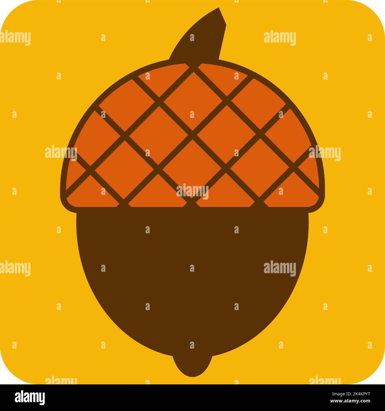 Small brown acorn, illustration, vector on a white background Stock Vector Image & Art - Alamy