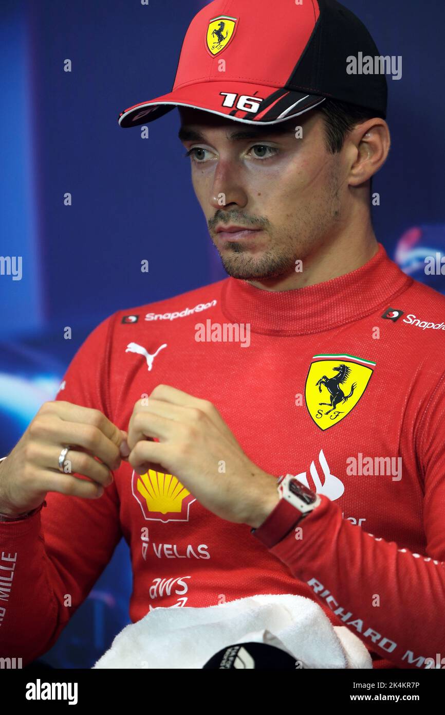 SINGAPORE, Singapore street circuit, 02. OCTOBER 2022: #16, Charles LECLERC, MCO, Team Scuderia ...