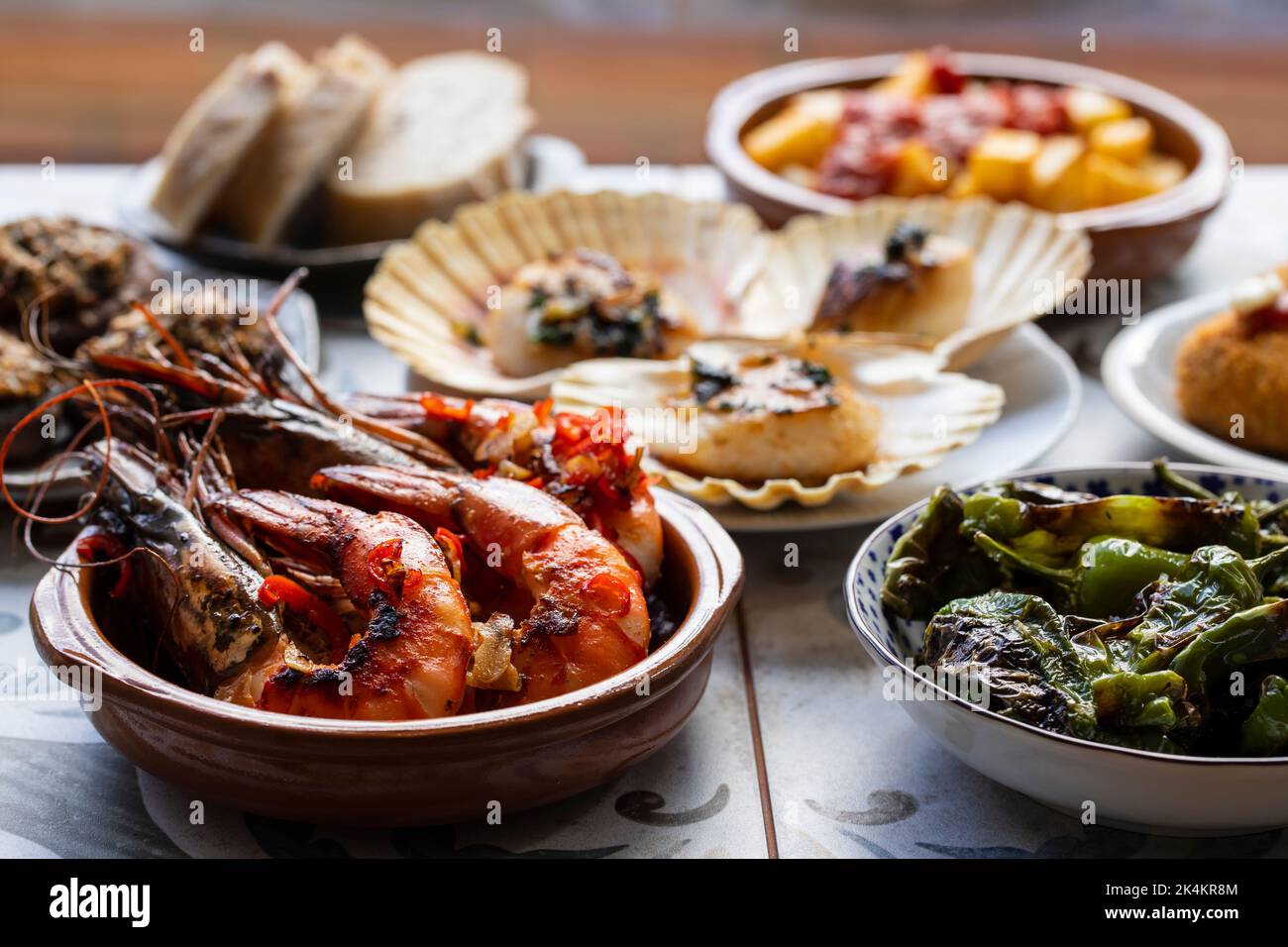 Traditional Spanish tapas selection Stock Photo - Alamy