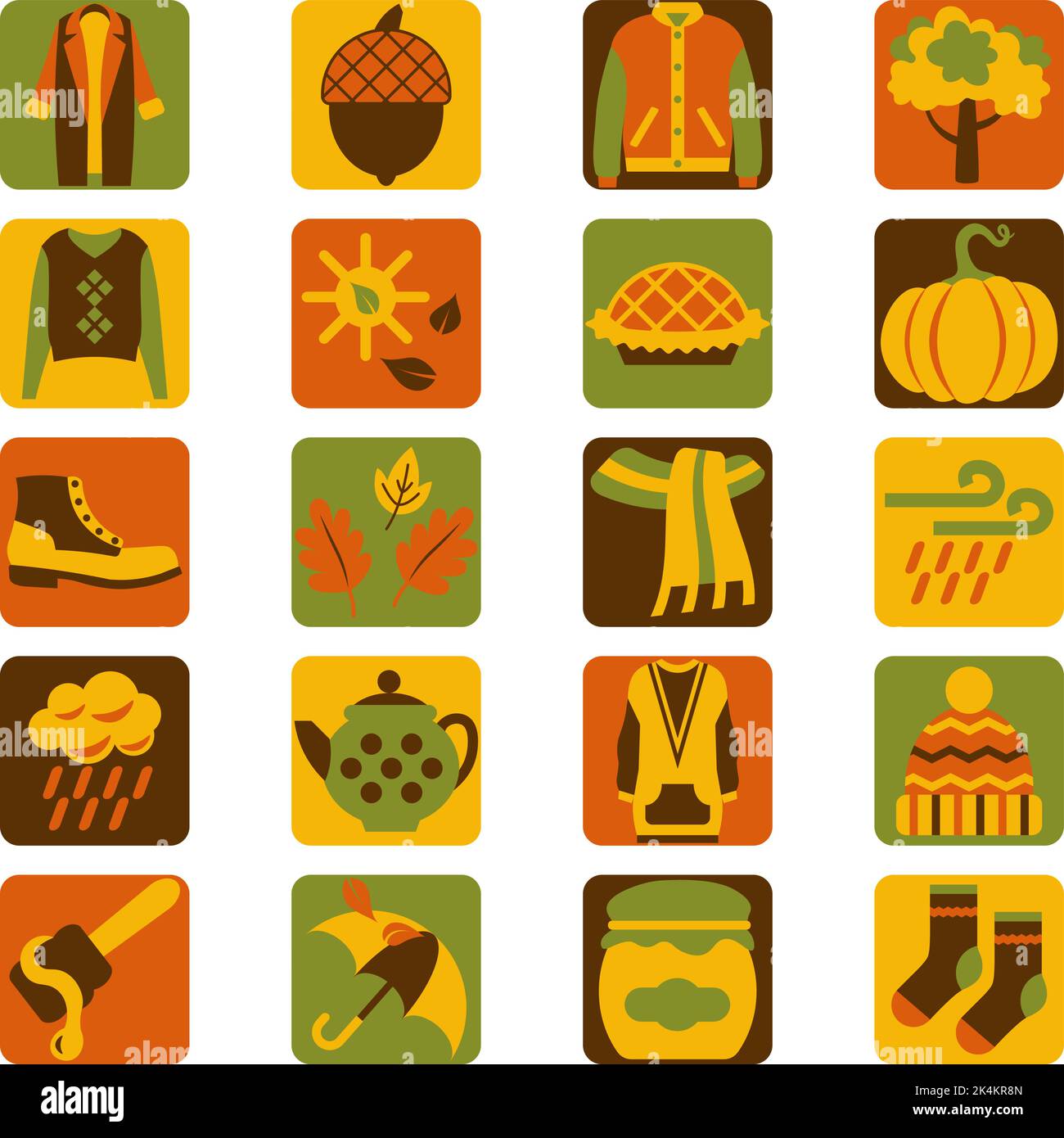Autumn time of the year, illustration, vector on a white background ...