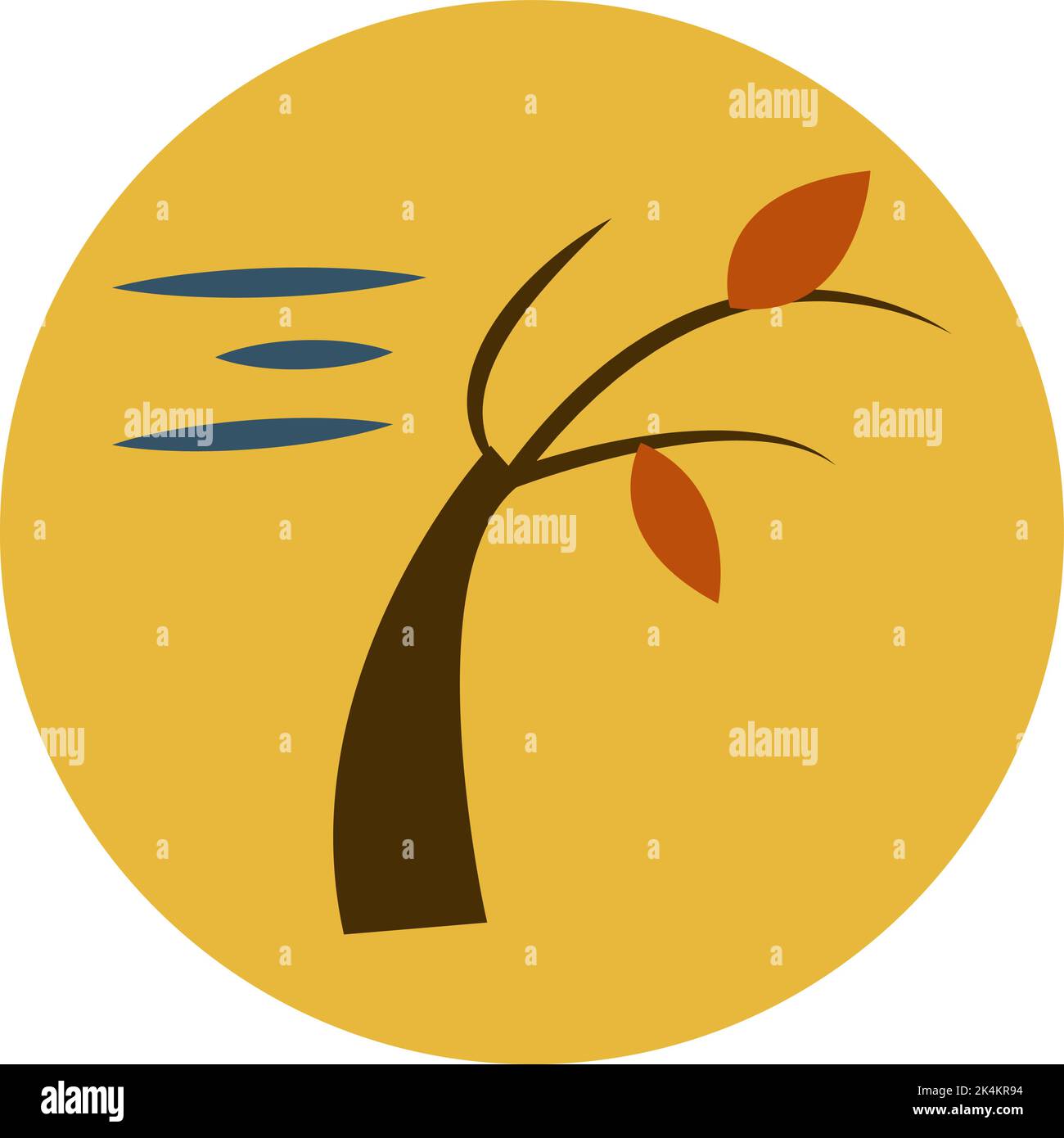 Wind on leaves Stock Vector Images - Alamy